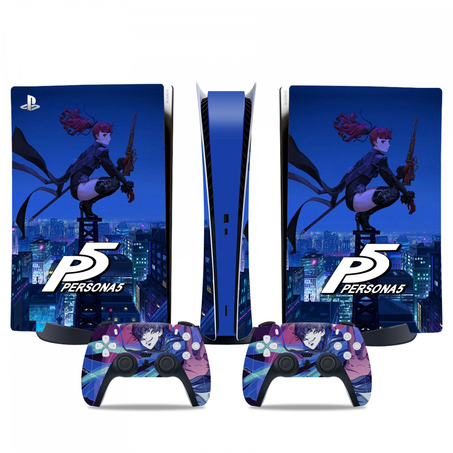 Persona 5 decal skin for PS5 digital Console & 2 Controllers