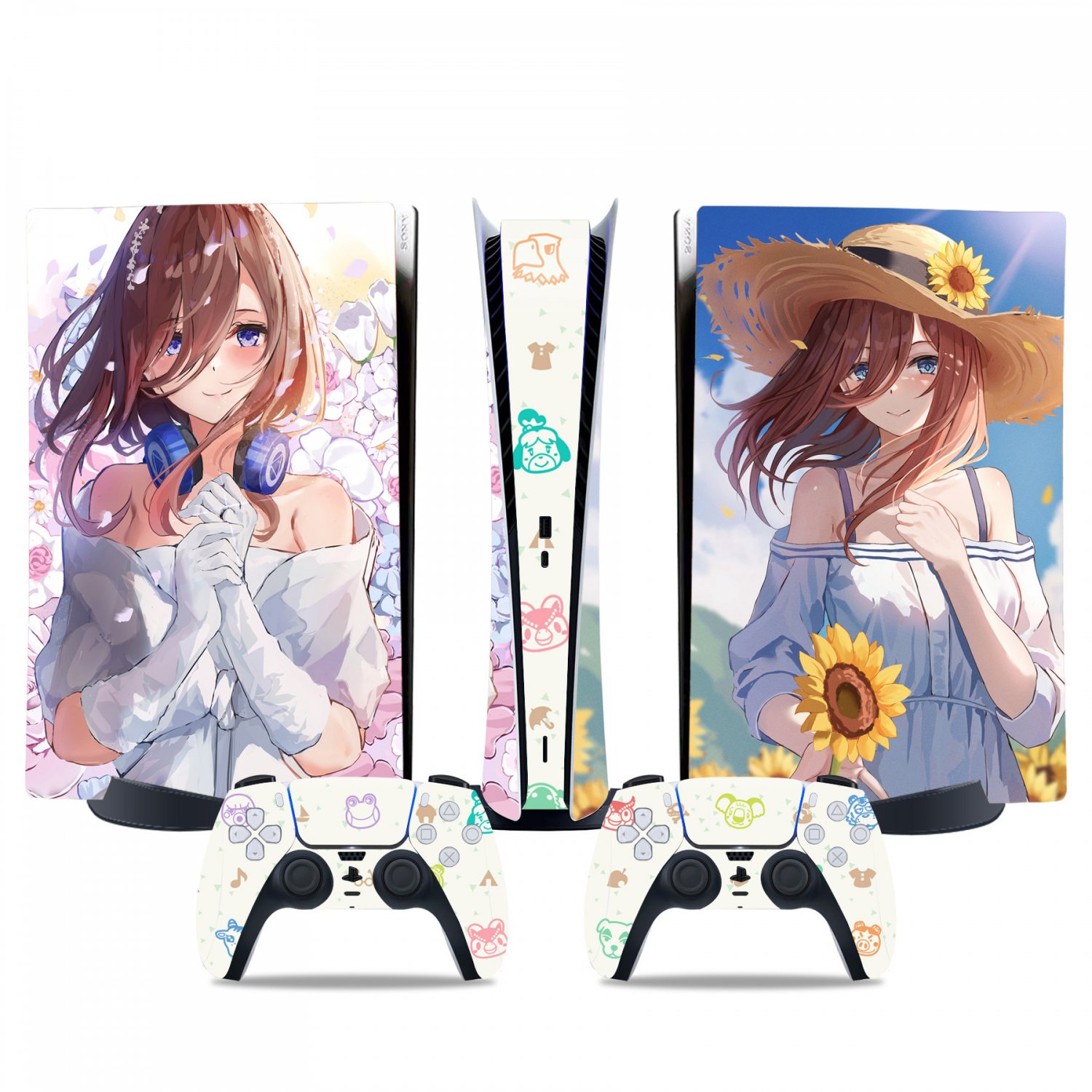 Anime decal skin for PS5 digital Console & 2 Controllers