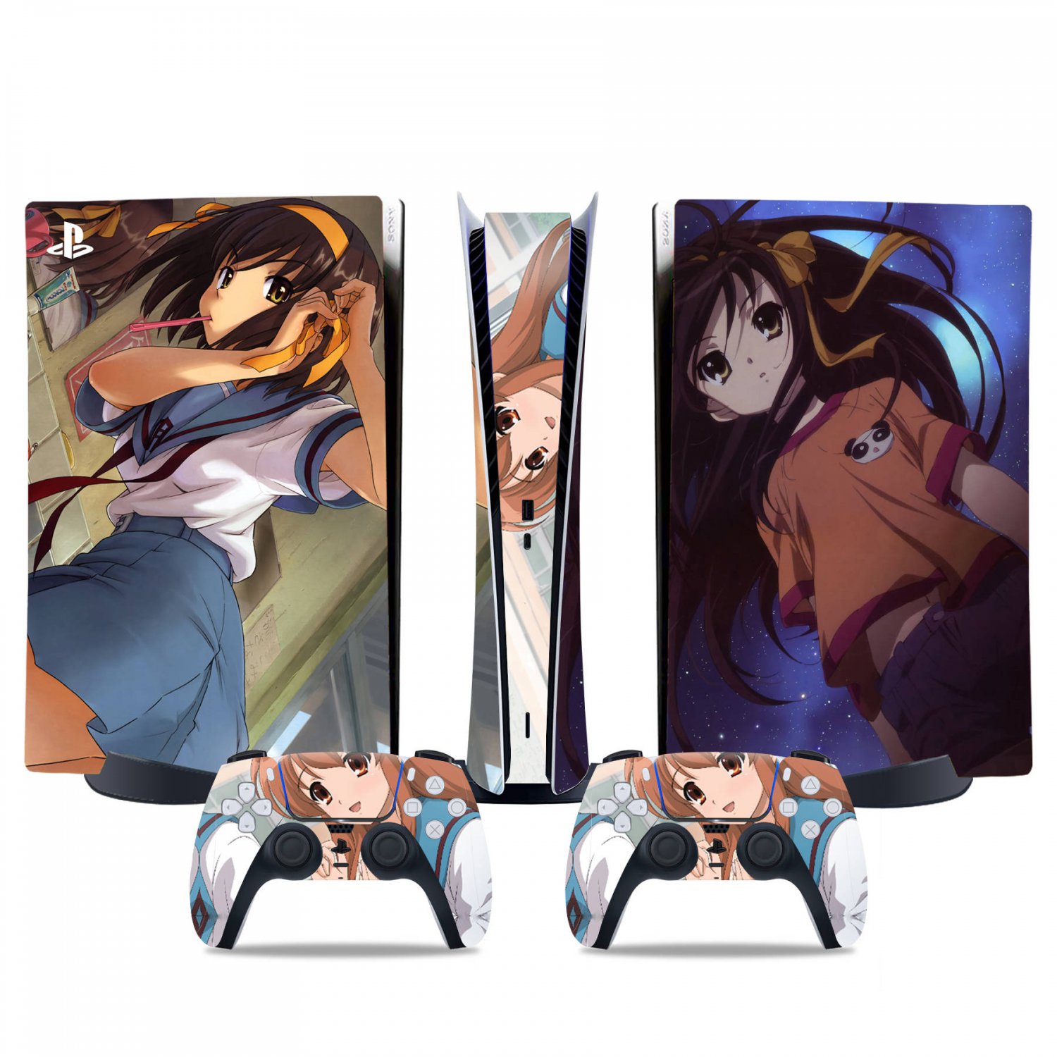 Anime decal skin for PS5 digital Console & 2 Controllers