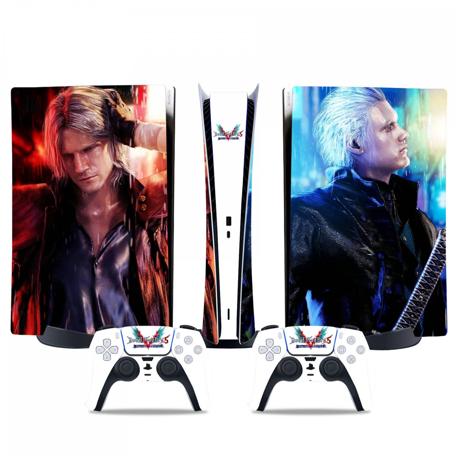 Devil May Cry 5 decal skin for PS5 digital Console & 2 Controllers