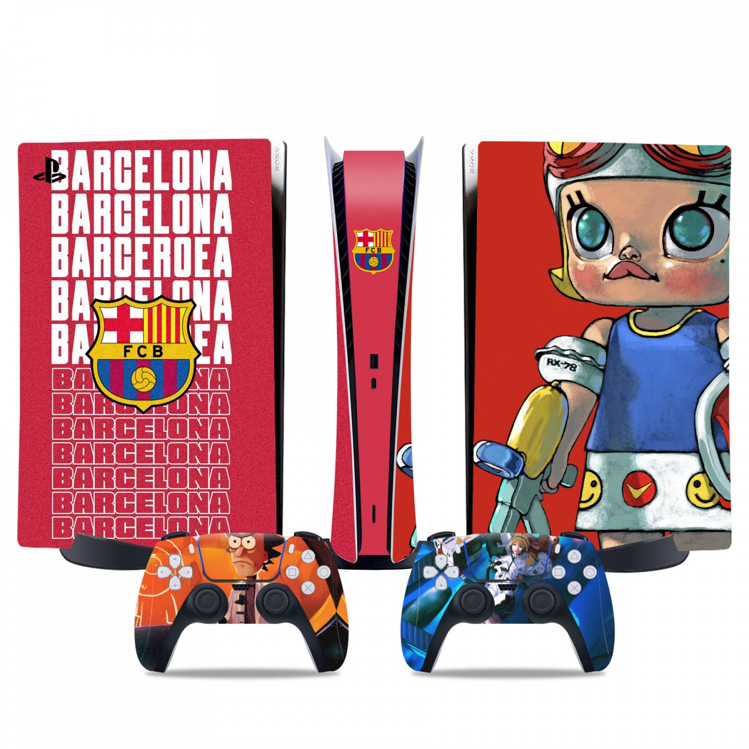 FC Barcelona decal skin for PS5 digital Console & 2 Controllers