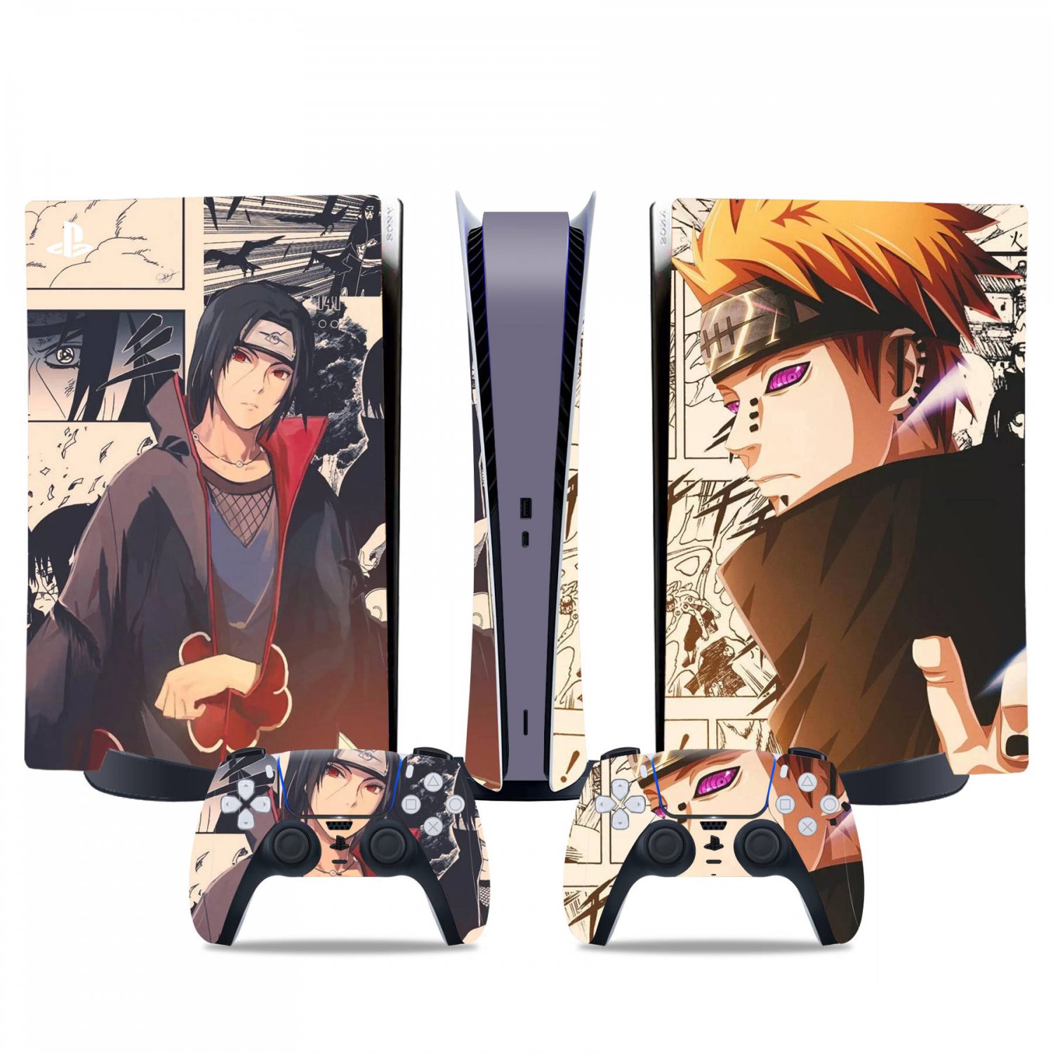 Naruto decal skin for PS5 digital Console & 2 Controllers