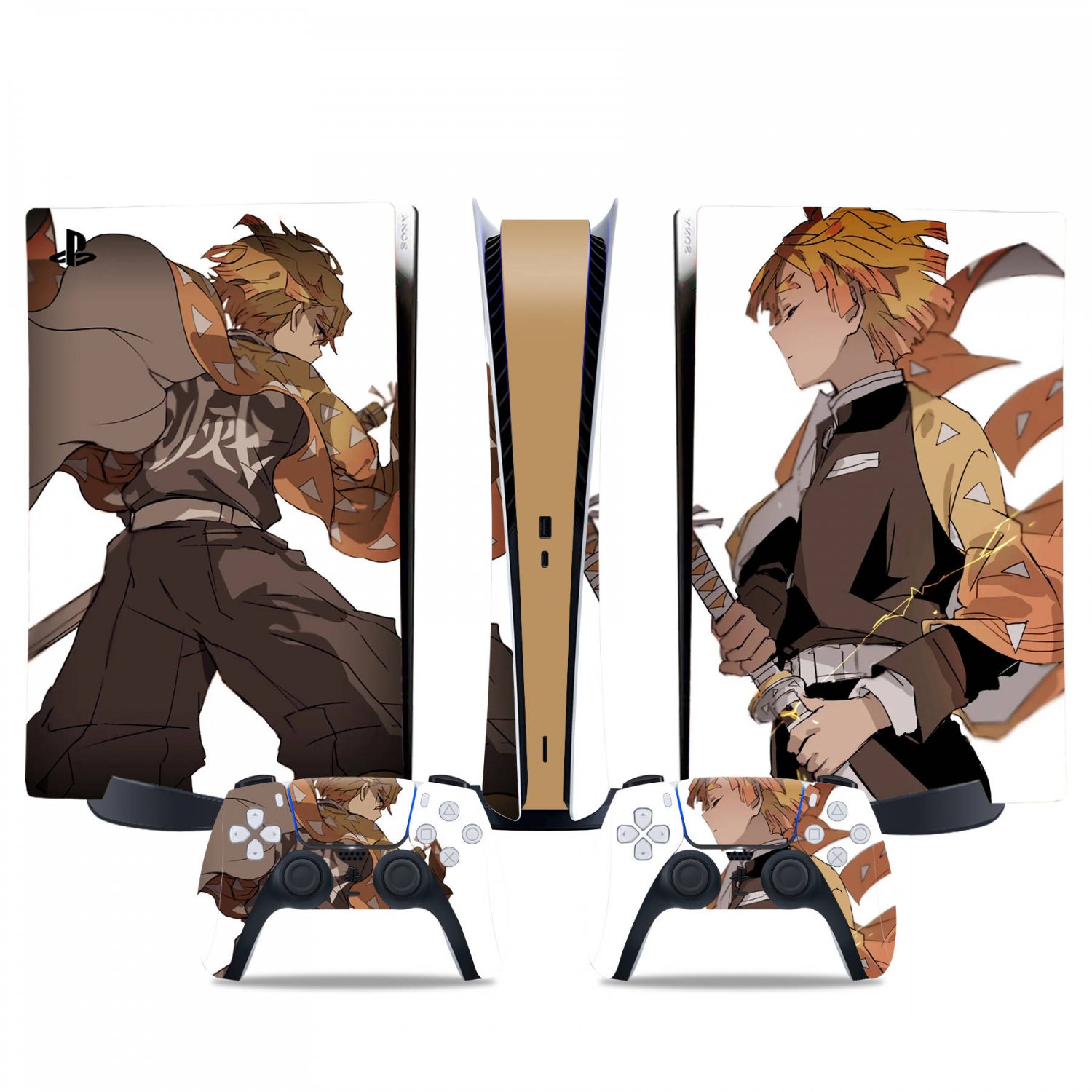 Naruto decal skin for PS5 digital Console & 2 Controllers