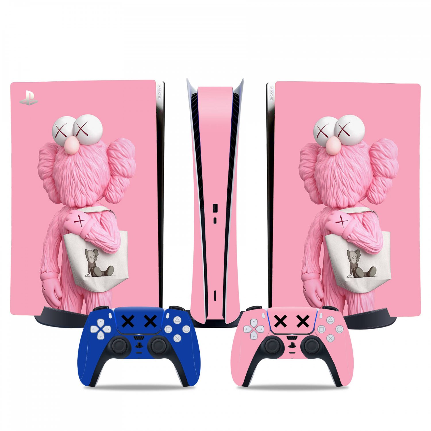 Kaws decal skin for PS5 digital Console & 2 Controllers