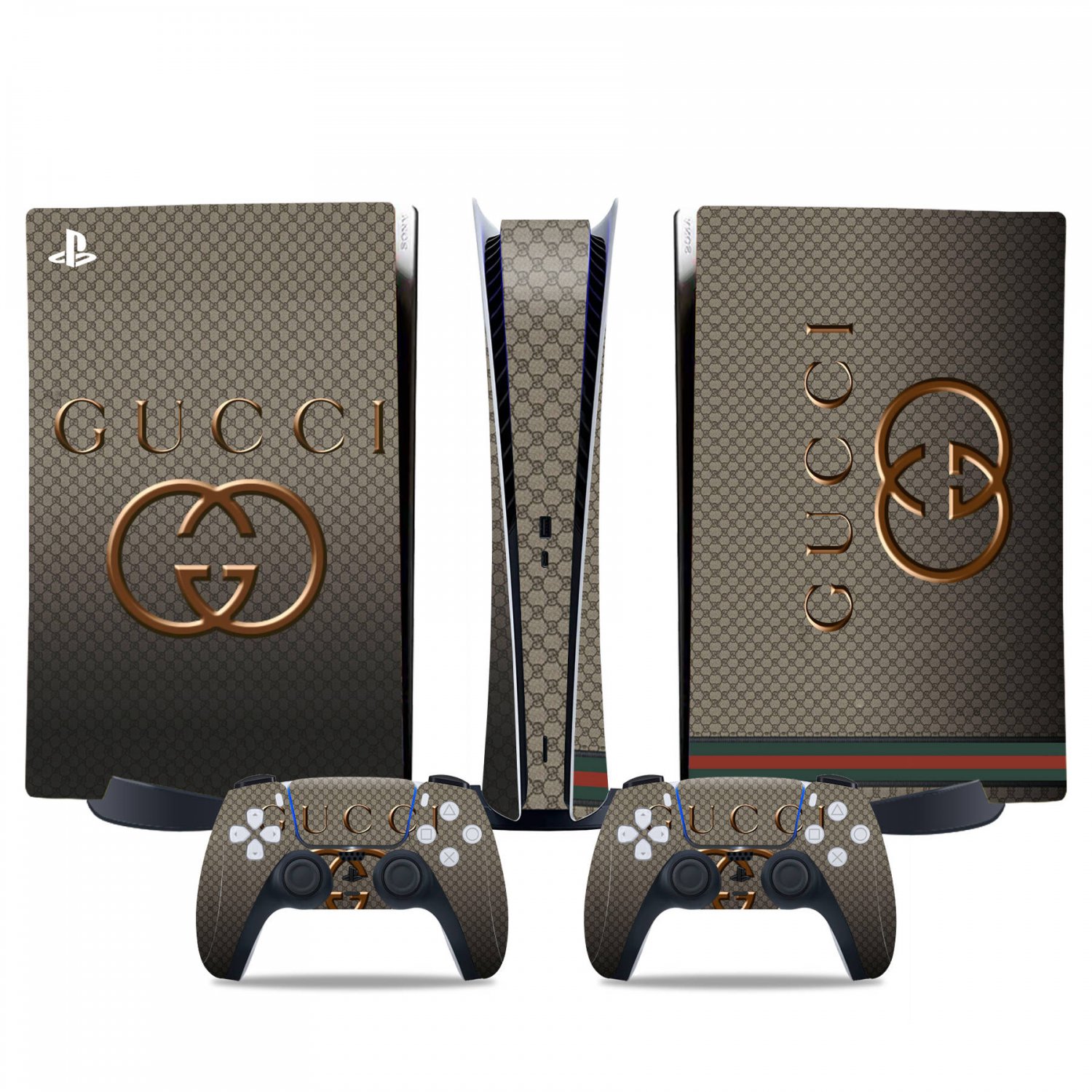 Gucci decal skin for PS5 digital Console & 2 Controllers