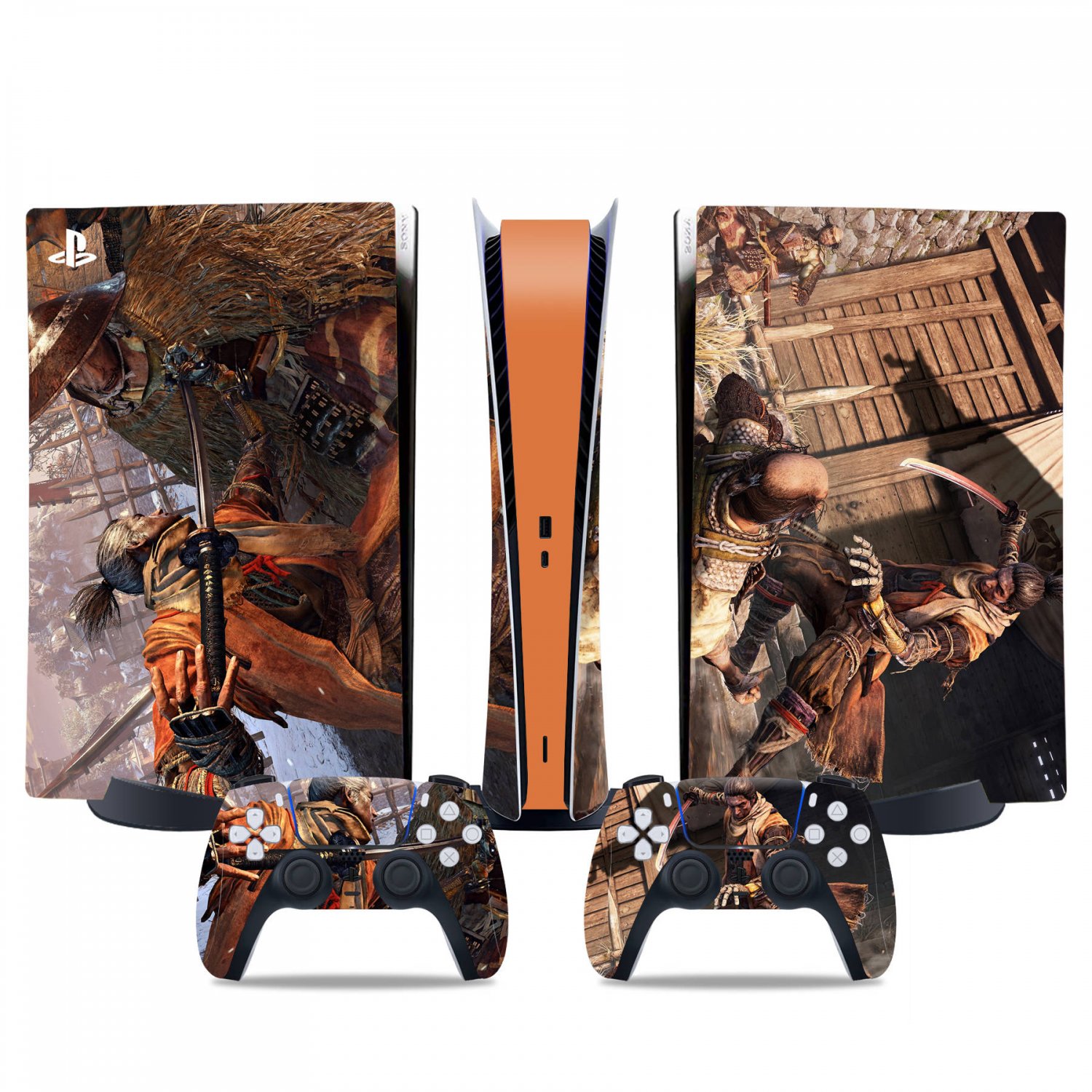 Sekiro Shadow Die Twice decal skin for PS5 digital Console & 2 Controllers
