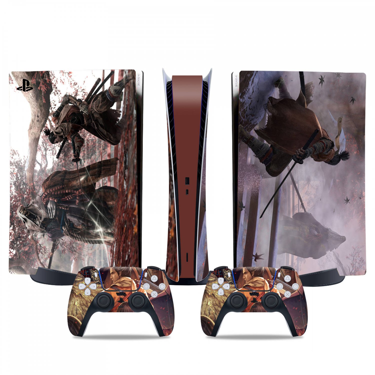 Sekiro Shadow Die Twice decal skin for PS5 digital Console & 2 Controllers