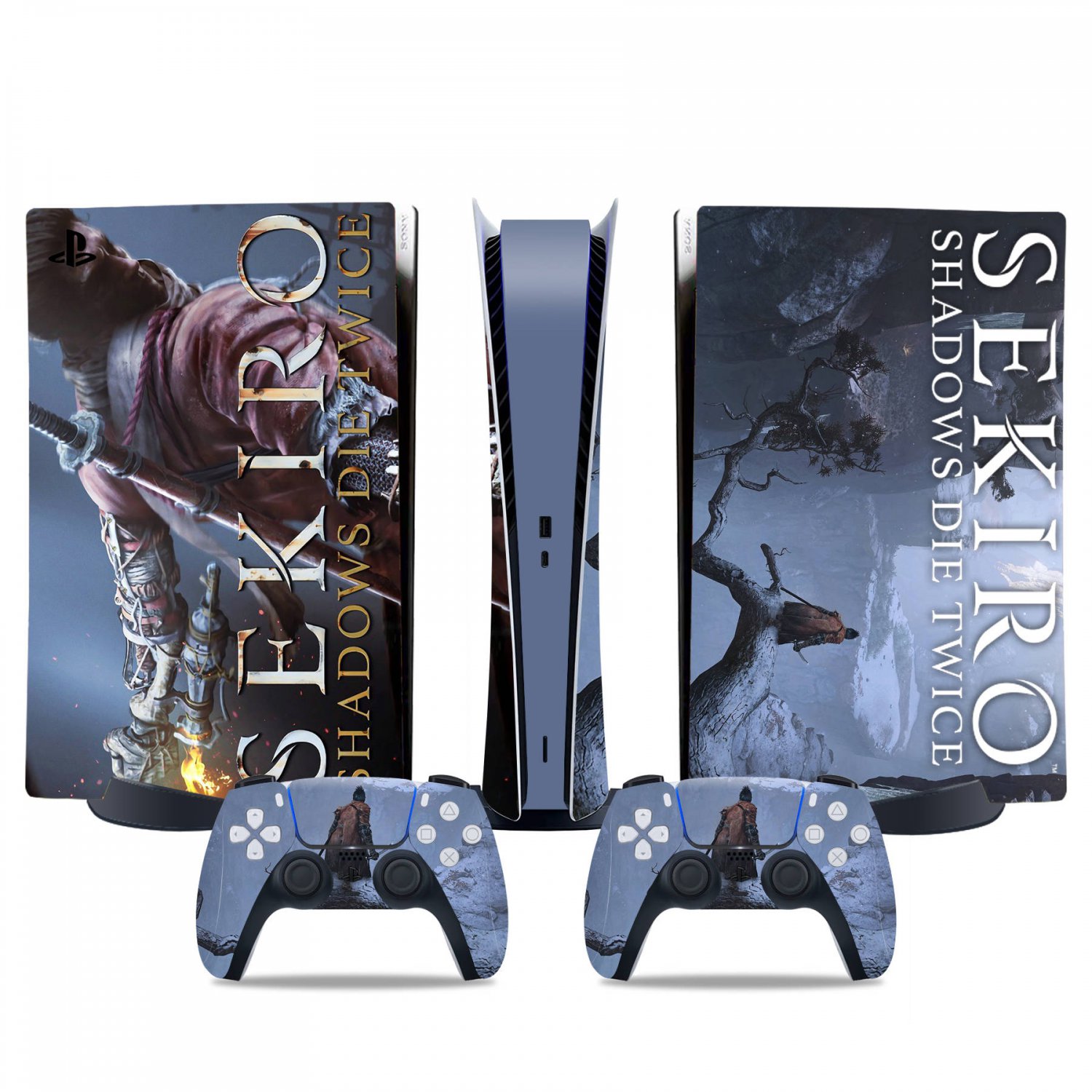 Sekiro Shadow Die Twice decal skin for PS5 digital Console & 2 Controllers