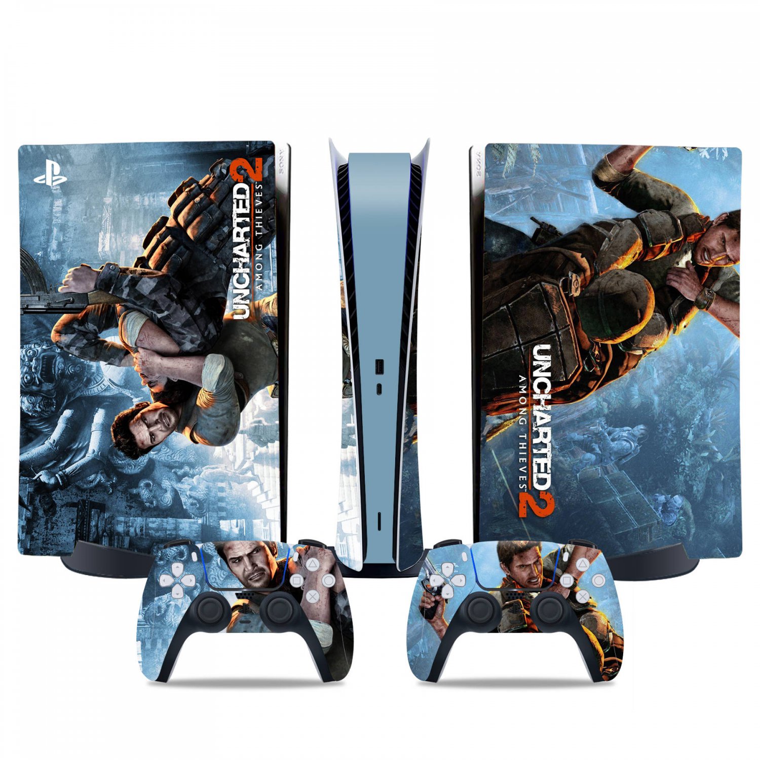 Uncharted decal skin for PS5 digital Console & 2 Controllers