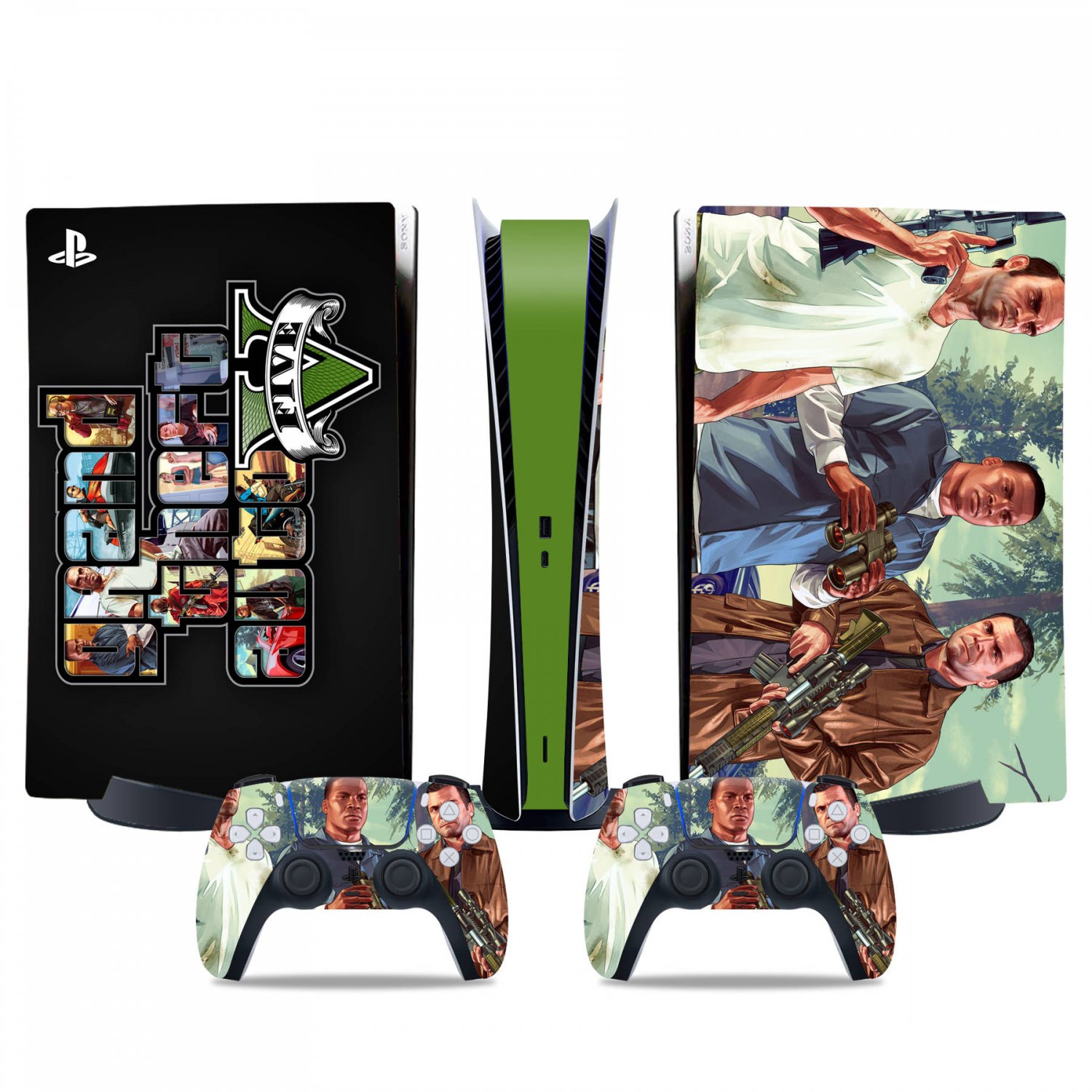GTA 5 decal skin for PS5 digital Console & 2 Controllers