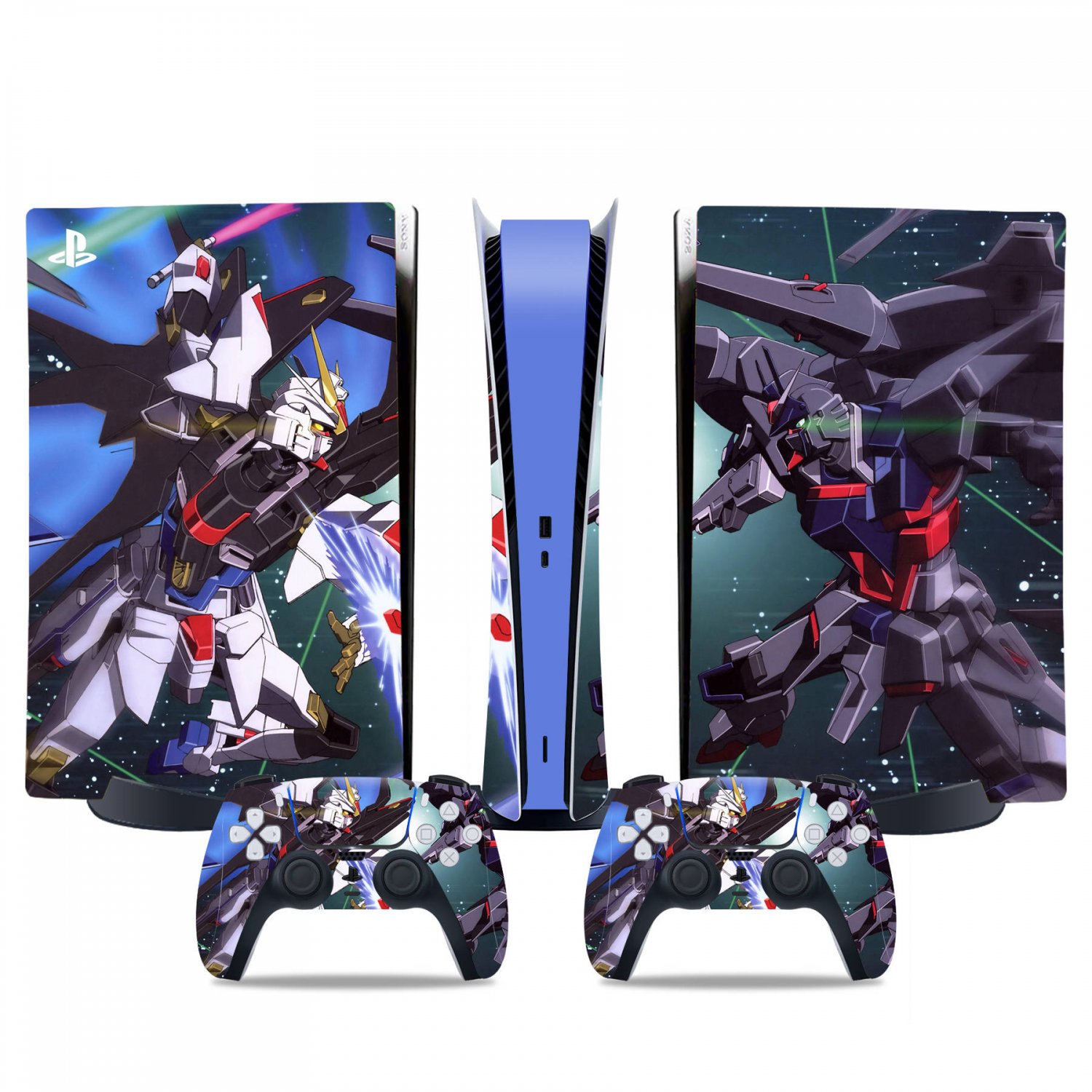 Gundam decal skin for PS5 digital Console & 2 Controllers