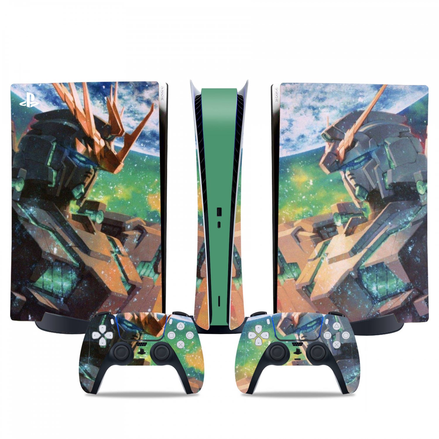 Gundam decal skin for PS5 digital Console & 2 Controllers