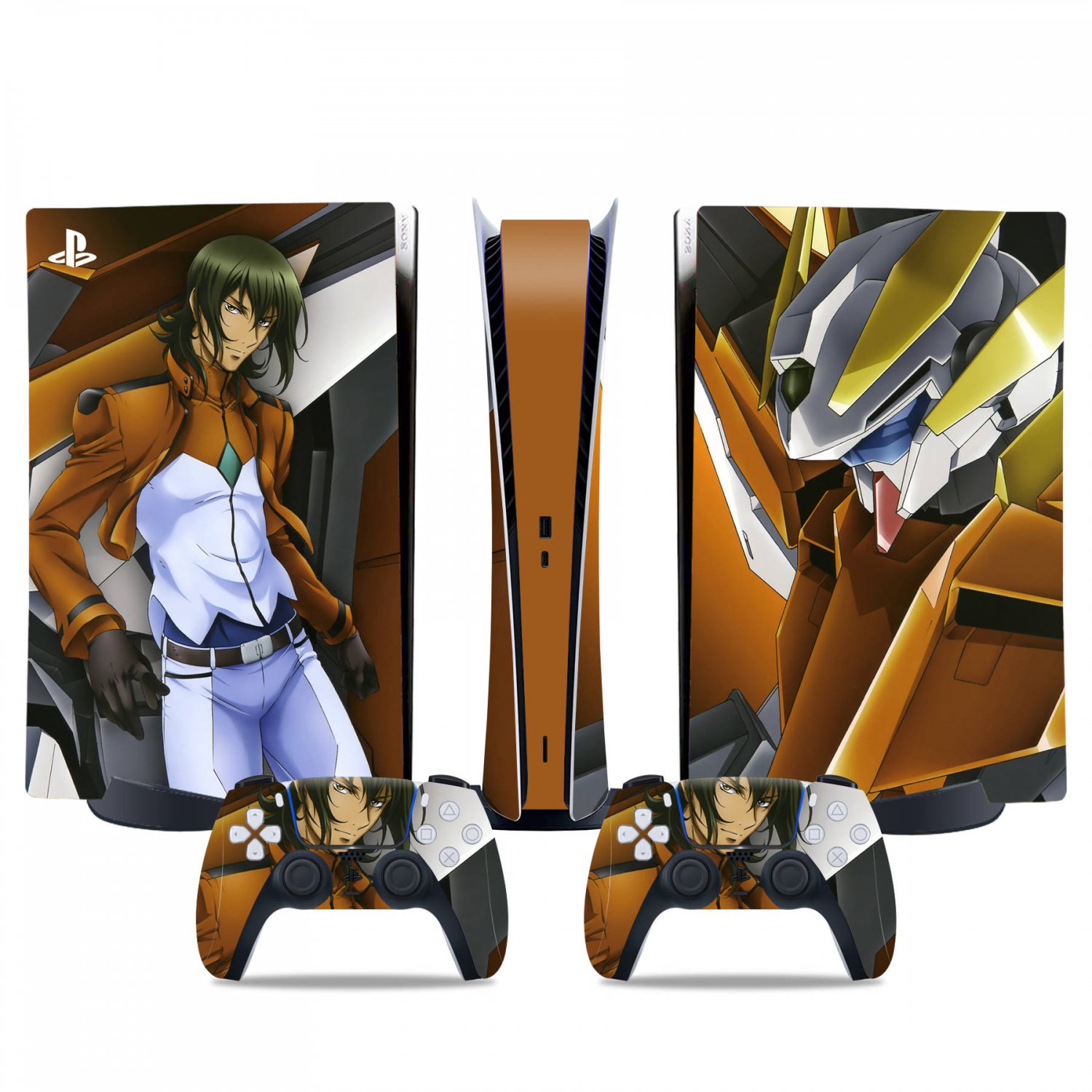 Gundam decal skin for PS5 digital Console & 2 Controllers