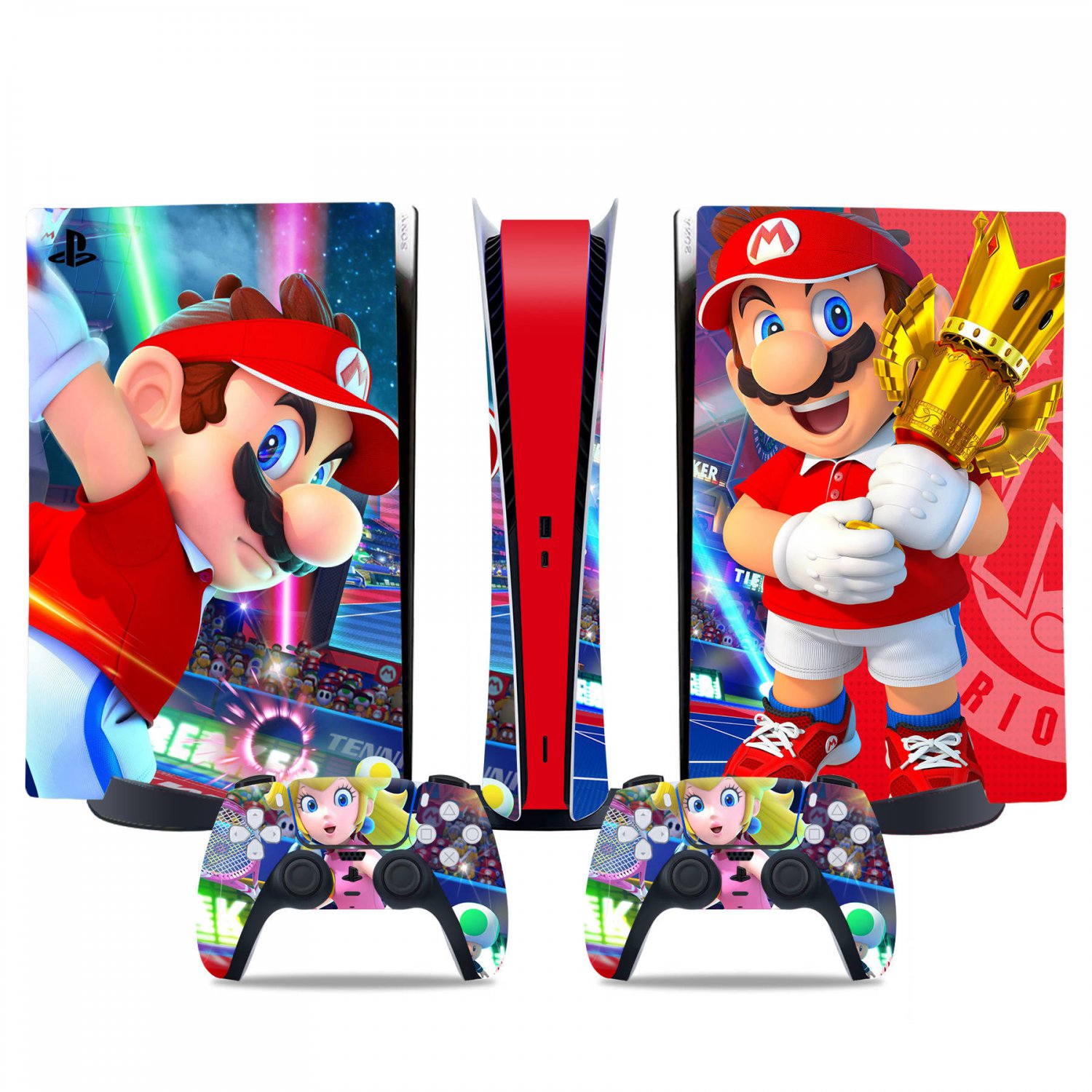 Super Mario decal skin for PS5 digital Console & 2 Controllers