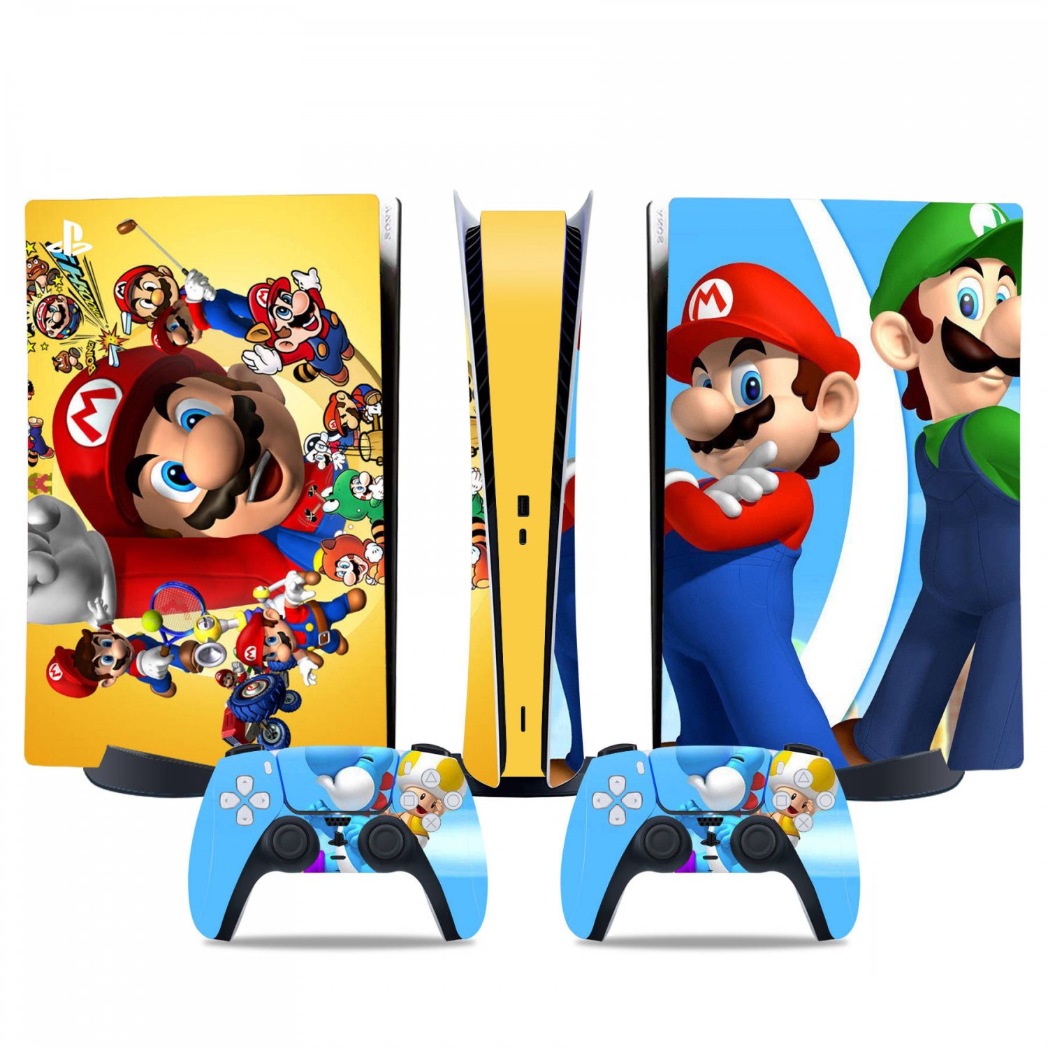 Super Mario decal skin for PS5 digital Console & 2 Controllers