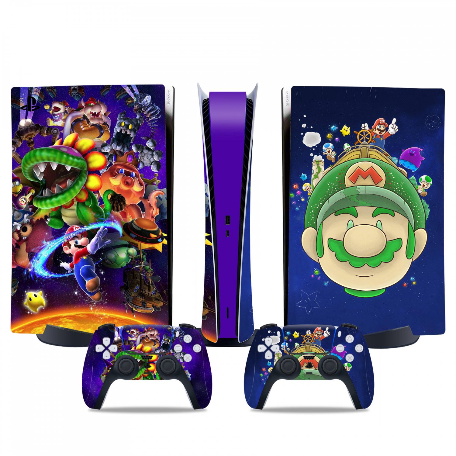Super Mario decal skin for PS5 digital Console & 2 Controllers