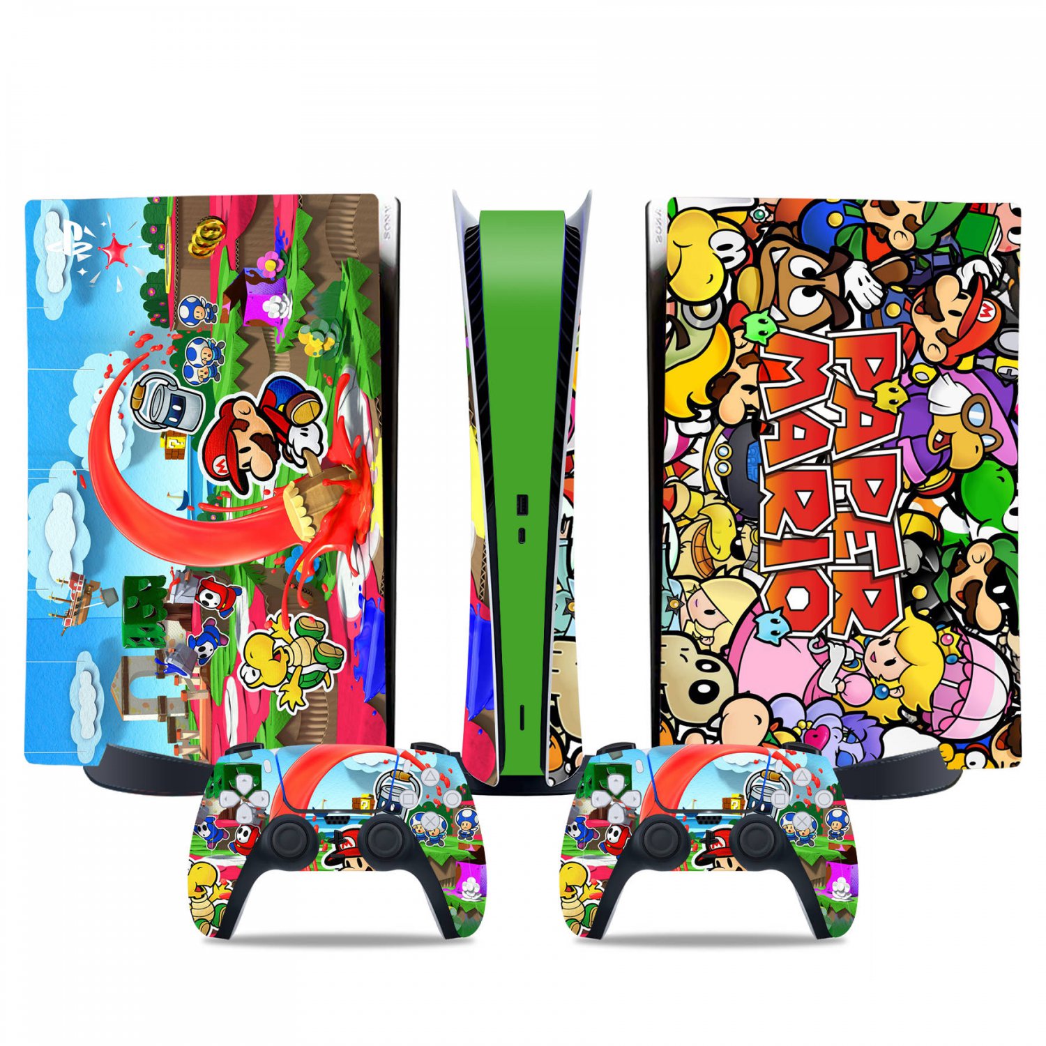 Super Mario decal skin for PS5 digital Console & 2 Controllers