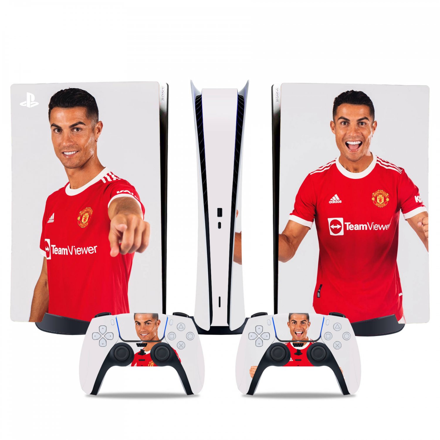 Cristiano Ronaldo decal skin for PS5 digital Console & 2 Controllers