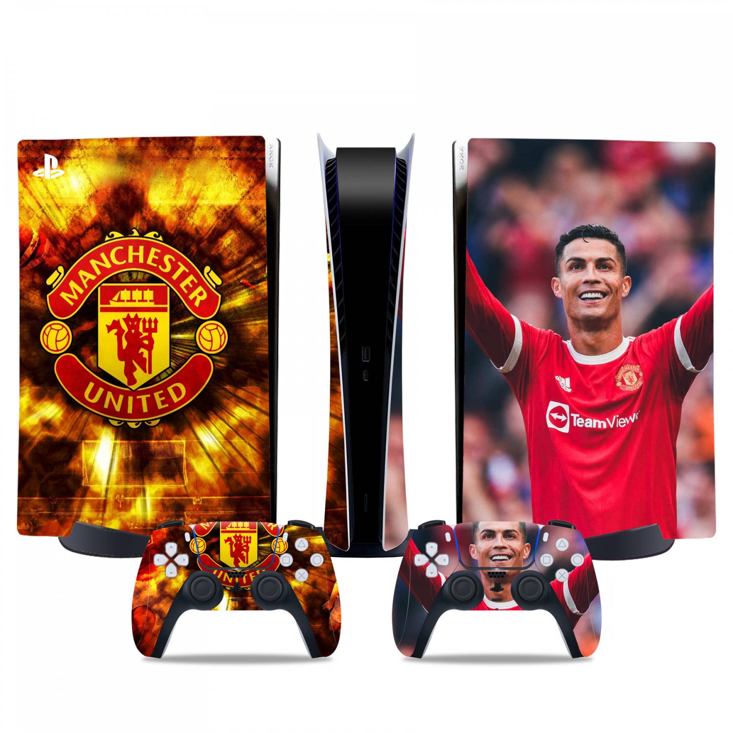 Cristiano Ronaldo decal skin for PS5 digital Console & 2 Controllers