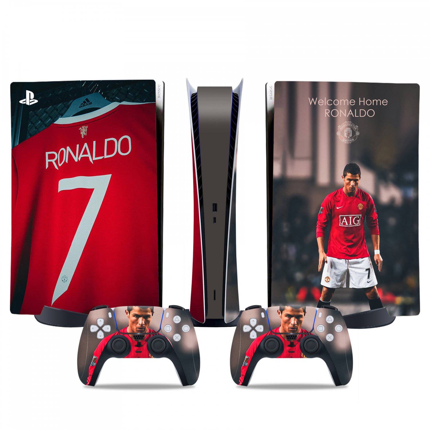 Cristiano Ronaldo decal skin for PS5 digital Console & 2 Controllers