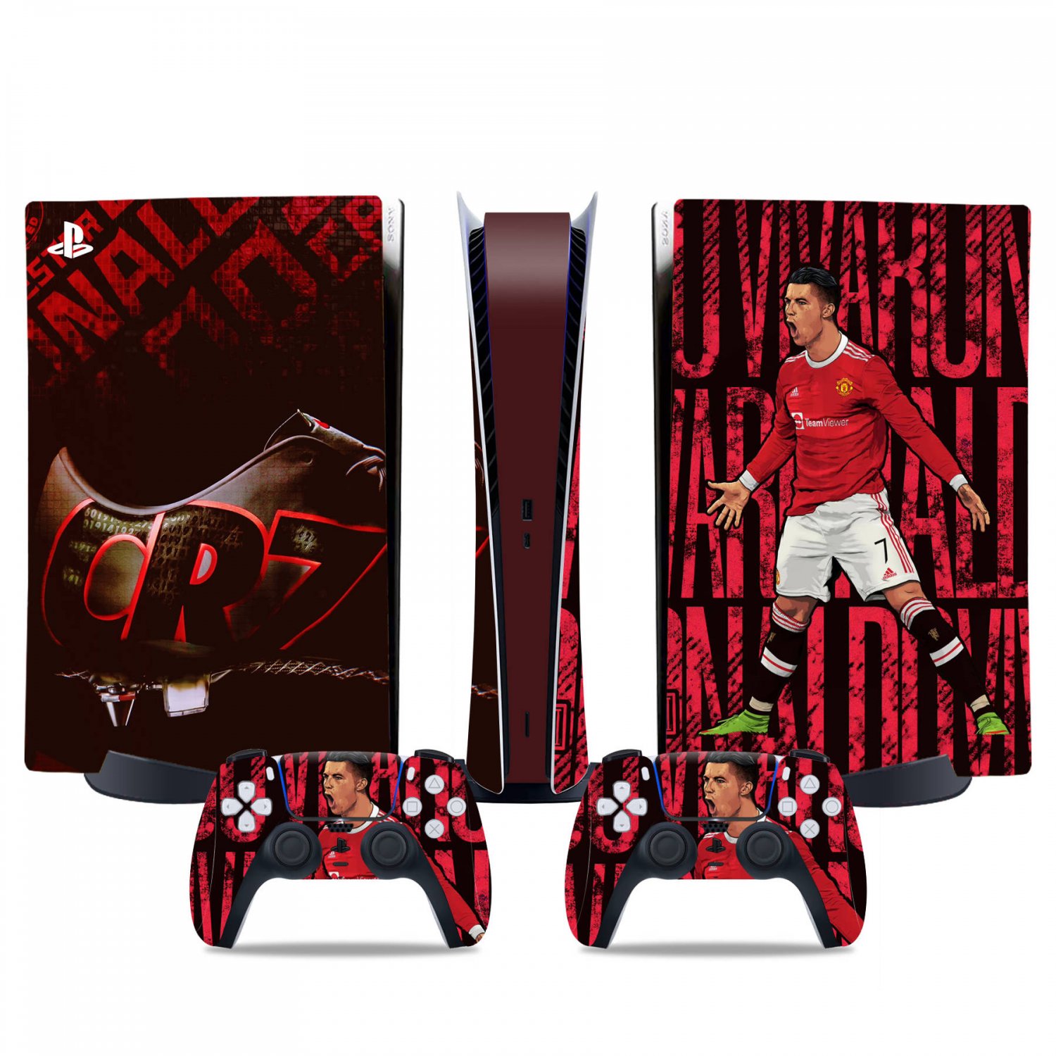 Cristiano Ronaldo decal skin for PS5 digital Console & 2 Controllers