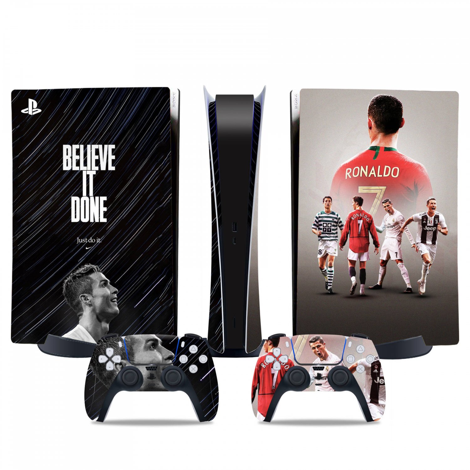 Cristiano Ronaldo decal skin for PS5 digital Console & 2 Controllers