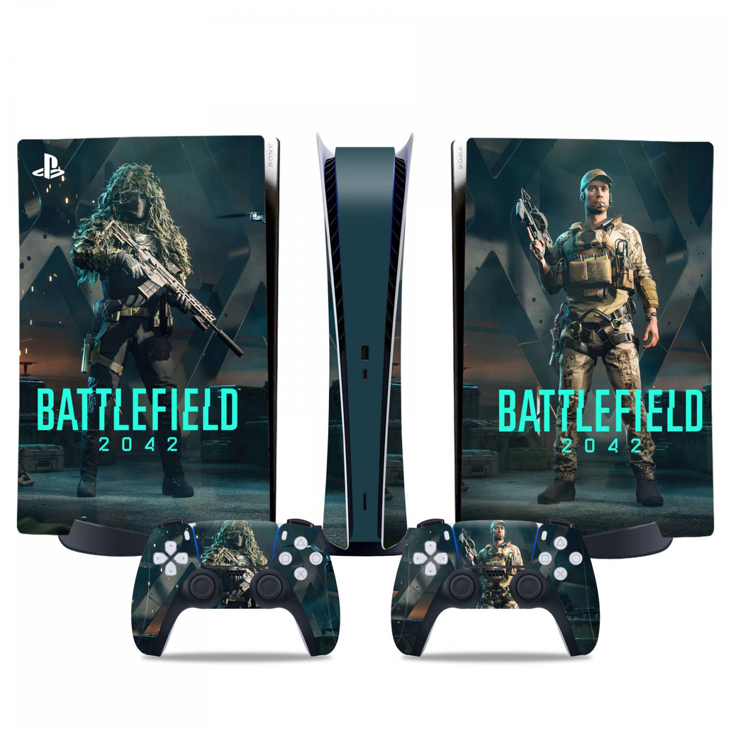 Battlefield 2042 decal skin for PS5 digital Console & 2 Controllers