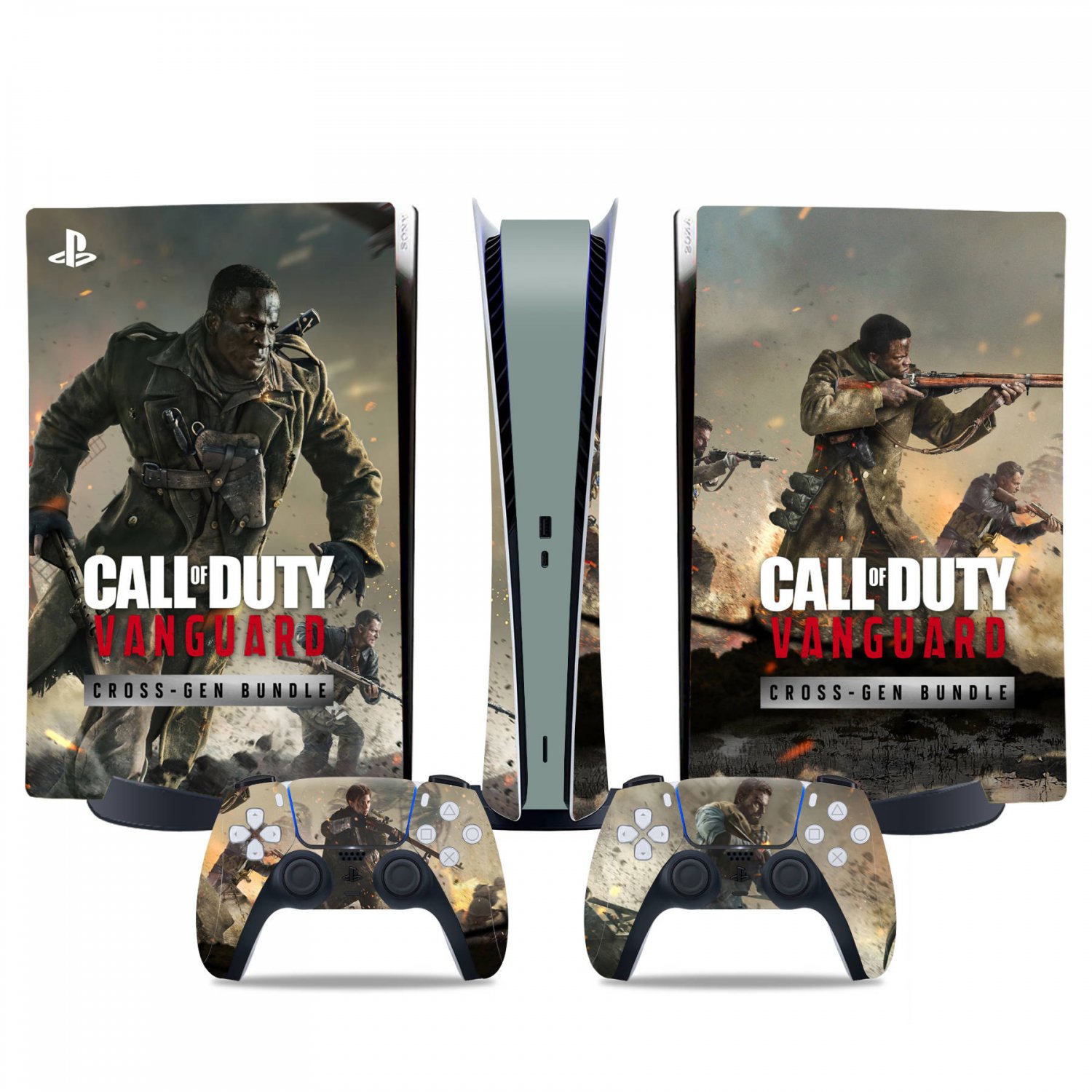 Call of Duty Vanguard decal skin for PS5 digital Console & 2 Controllers