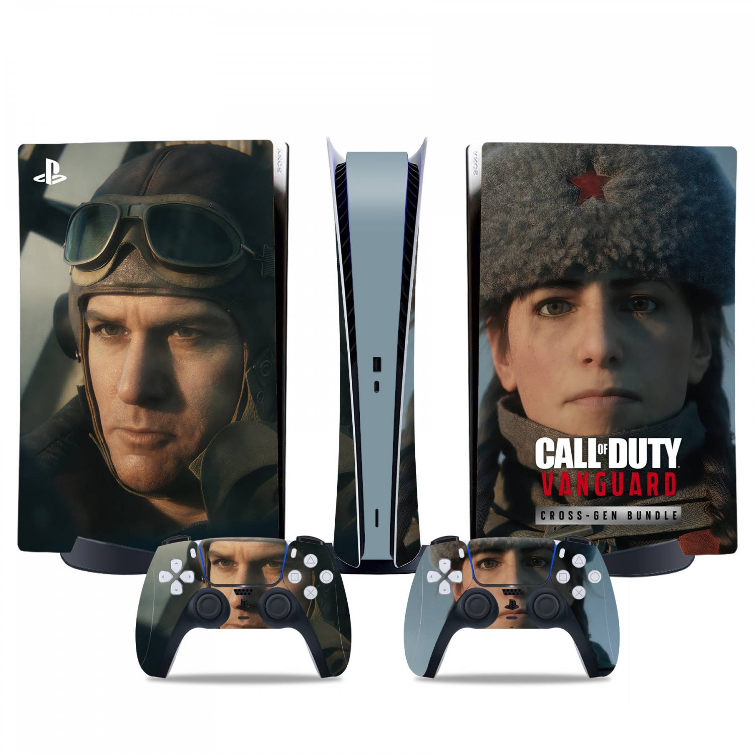 Call of Duty Vanguard decal skin for PS5 digital Console & 2 Controllers
