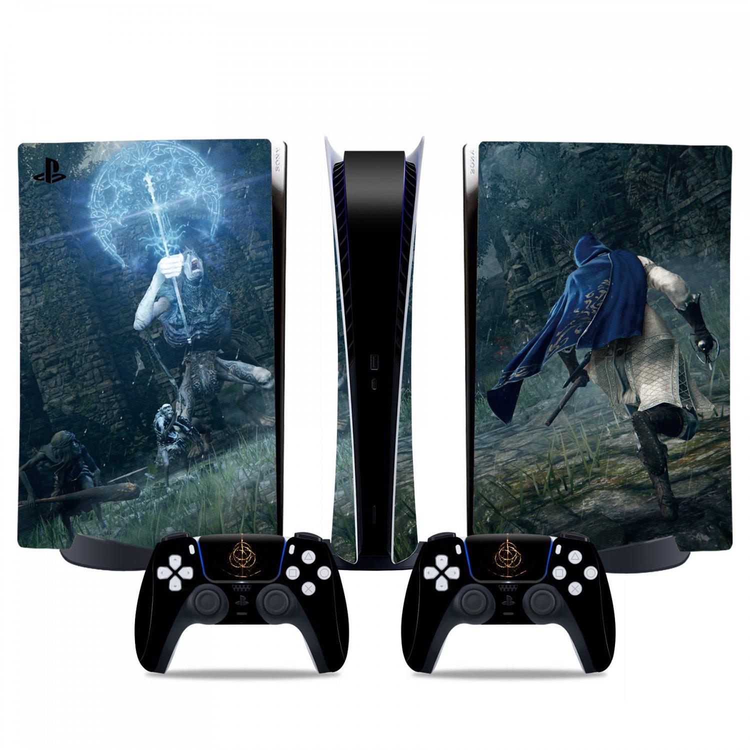 Elden Ring decal skin for PS5 digital Console & 2 Controllers