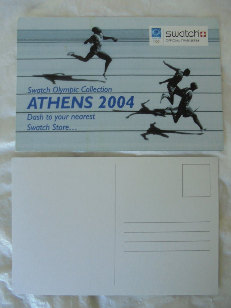 SWATCH WATCHES set of 20 postcards not travelled Olympic Games ...