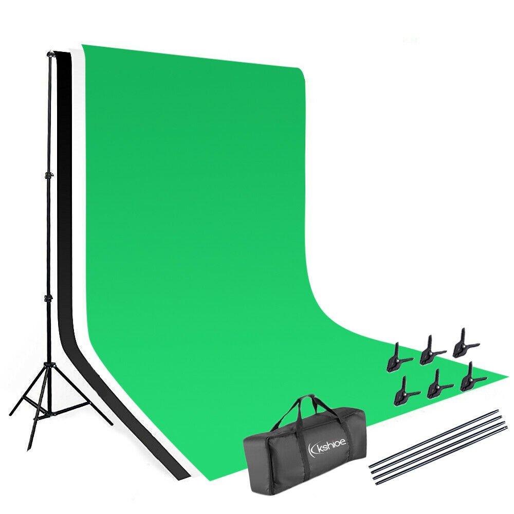 10Ft Adjustable Background Support Stand Photo 3 Color Studio Backdrop Kit