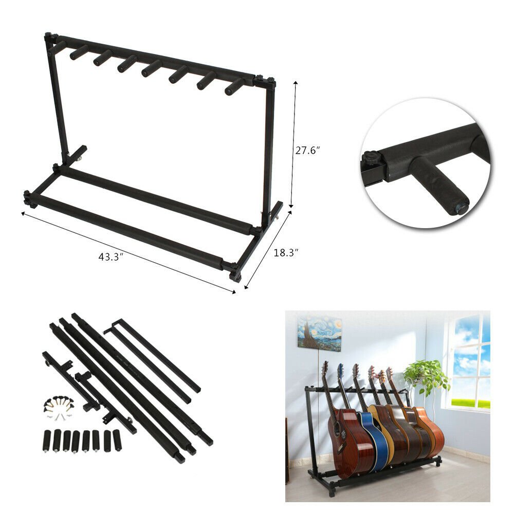 New Professional Rack Style Guitar Stand For Multiple 7 Holder Guitars/Bass