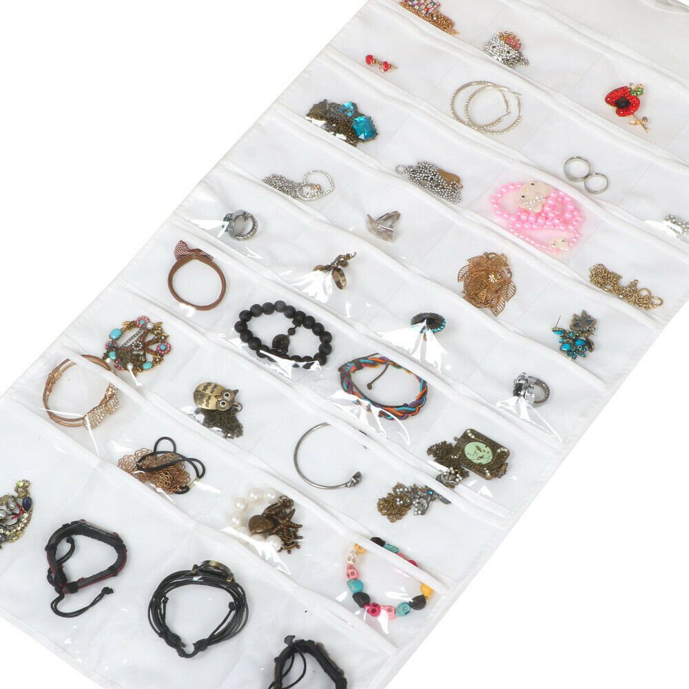 2 x Visual Hanging Jewelry Organizer Lightweight Small Piece Holder 72 ...