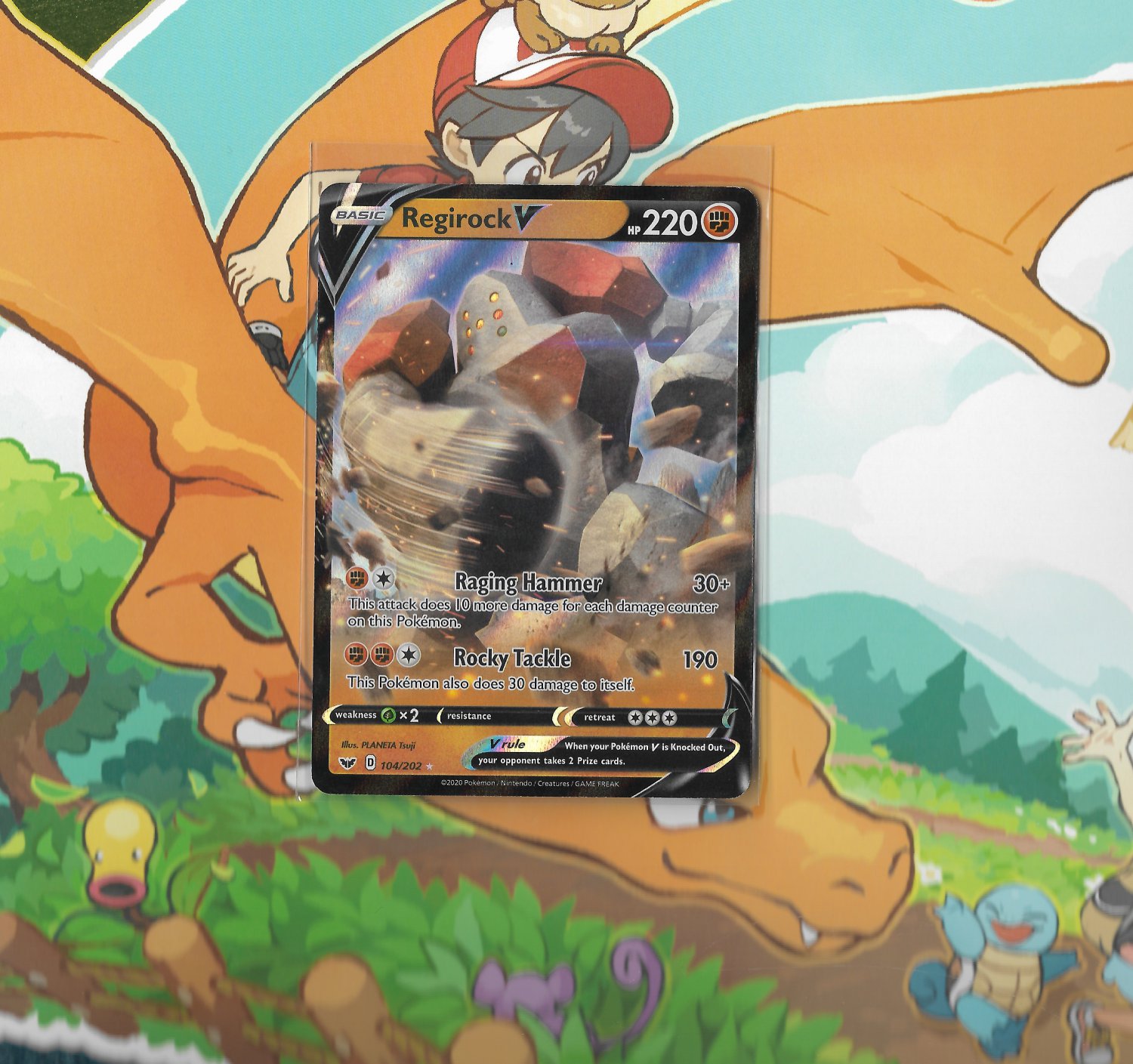 Regirock V [NM] Sword & Shield #104 Rare Holo-V **Build-Your-Own ...