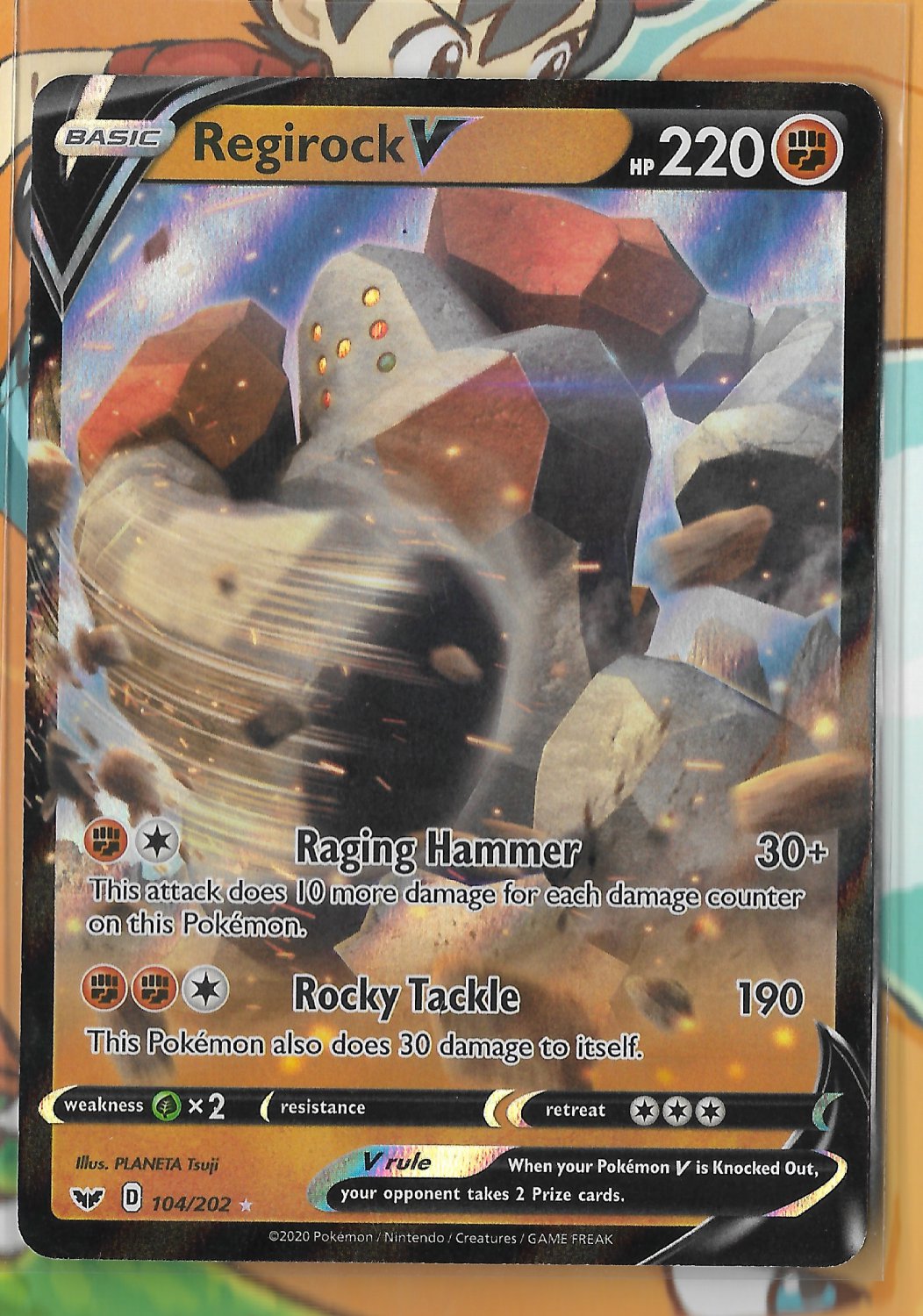 Regirock V [NM] Sword & Shield #104 Rare Holo-V **Build-Your-Own ...