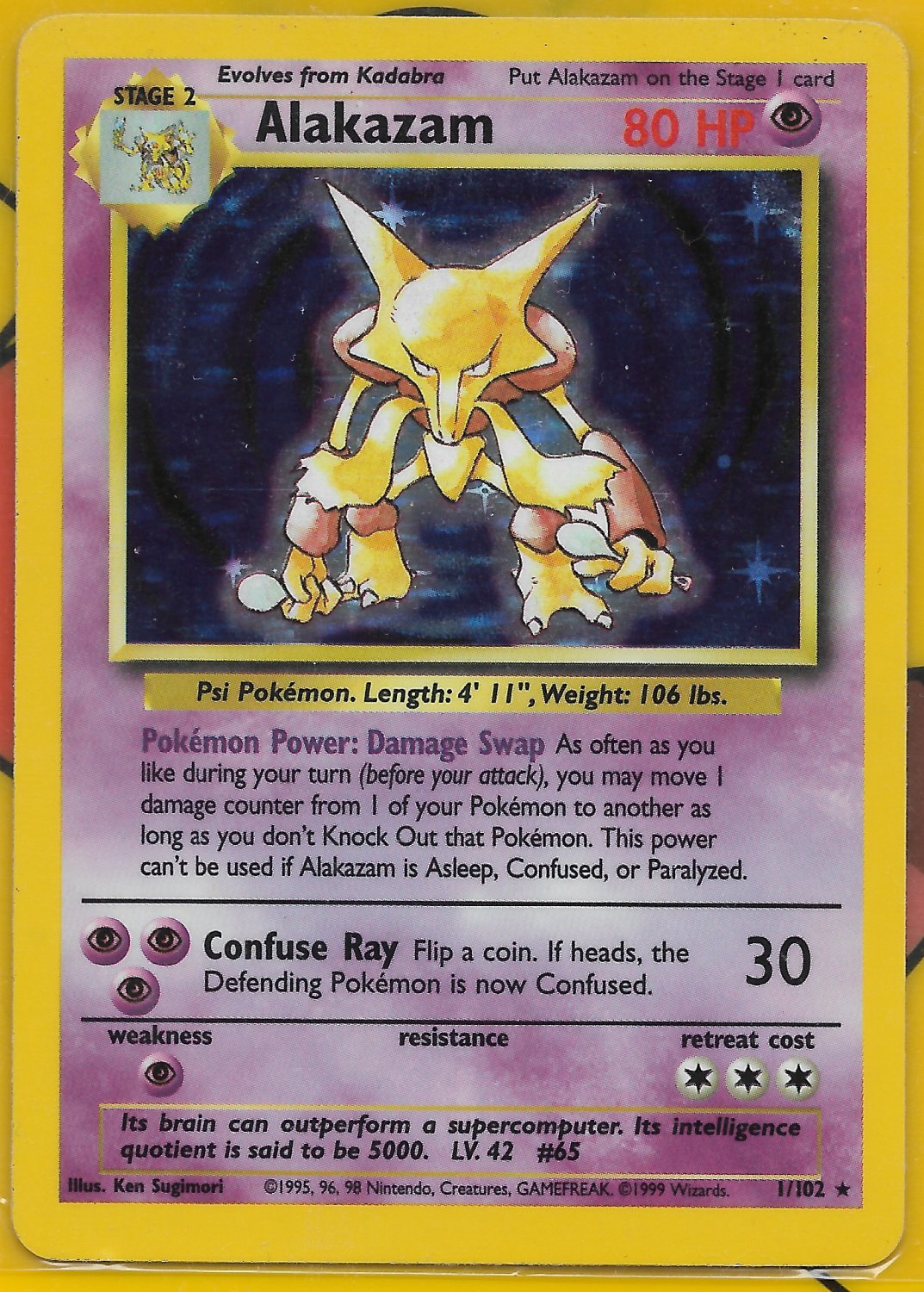 Alakazam [VF] Base Set #01 Rare Holo **Build-Your-Own Booster Pack!**