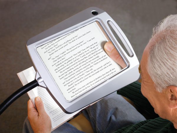 Floor Standing LED Lighted Magnifier - Adjustable 3X Power Reading ...