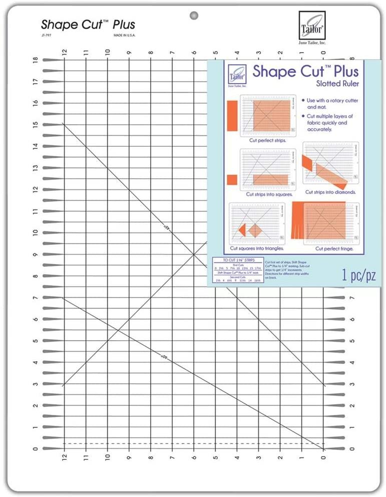 Shape Cut Plus 12 Inch x 18 Inch Slotted Ruler