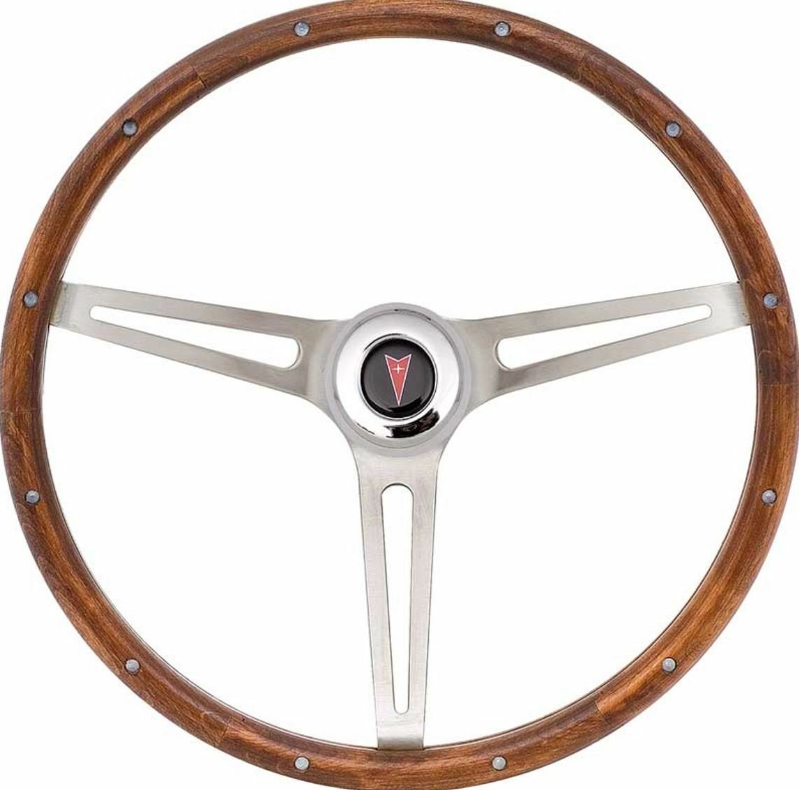 1969-94 3 Spoke Brushed 15" Walnut Steering Wheel Pontiac Arrowhead ...