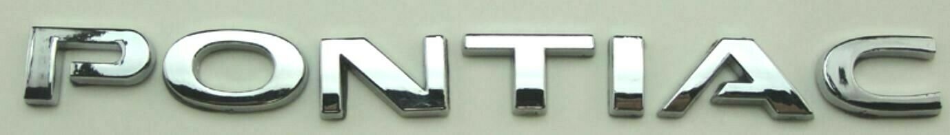 Reproduction Chrome "Pontiac" Trunk Letters Emblem 2005-2006 Pontiac GTO