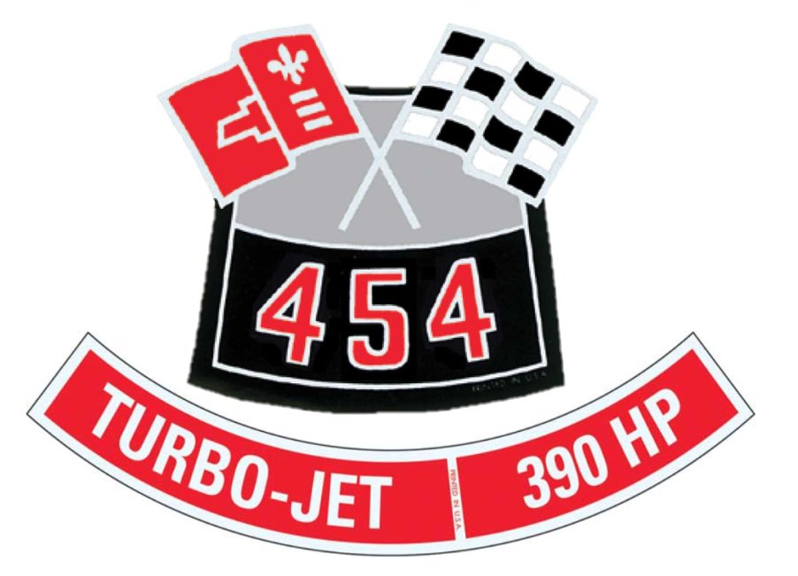 OER 454 With 390 HP Air Cleaner Decal Set Camaro Nova Chevelle Impala ...