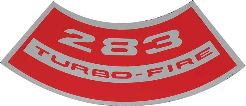 OER Air Cleaner Decal Turbo-Fire 283 Camaro Nova Chevelle Impala Corvette