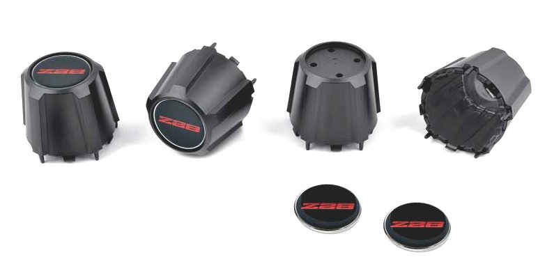 OER Black/Red Z28 Logo Wheel Center Cap Set 1982-1992 Camaro Z28 N90 Wheel