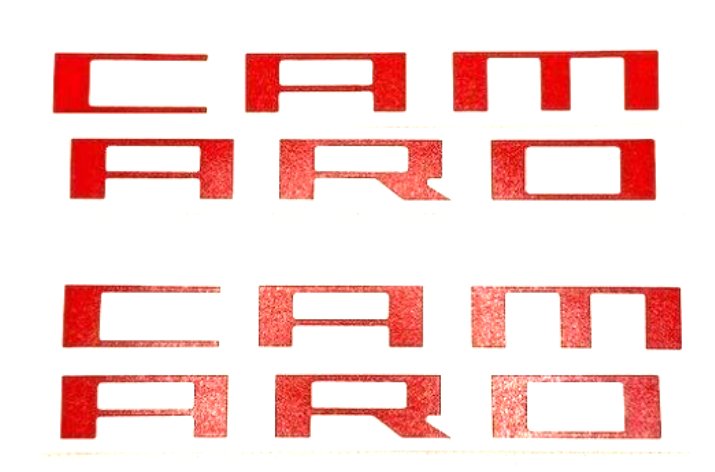 Red Front Fender Overlay Decal Set For 2010-2015 Chevy Camaro Models