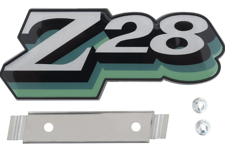 OER Green Z28 Grille Emblem With Hardware For 1978 Chevy Camaro Z28 Models
