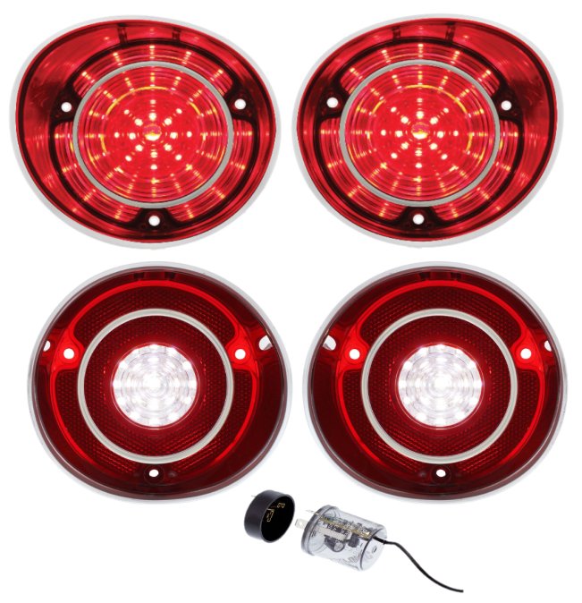 United Pacific LED Tail Light and Backup Light Set 1971 Chevy Chevelle ...