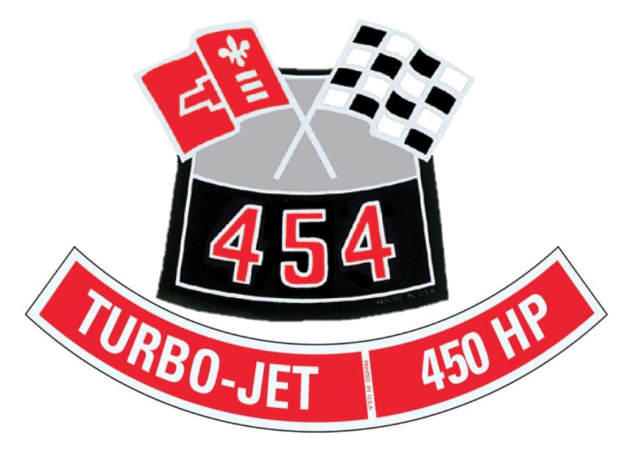 OER 454 With 450 HP Air Cleaner Decal Set Camaro Nova Chevelle Impala ...