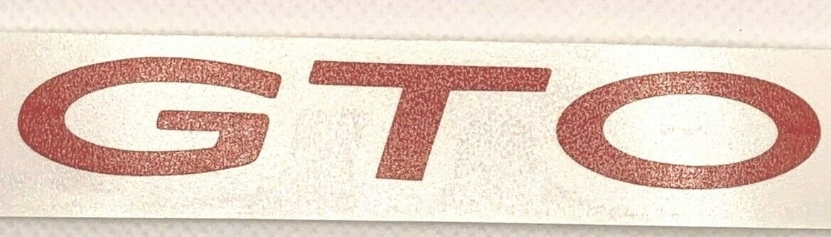 Reflective Red Grille Emblem "GTO" Overlay Decal (Non-SAP) 2004-2006 ...