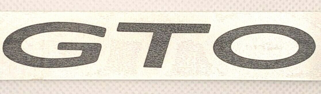 Gloss Black Grille Emblem "GTO" Overlay Decal (SAP) 2004-2006 Pontiac GTO